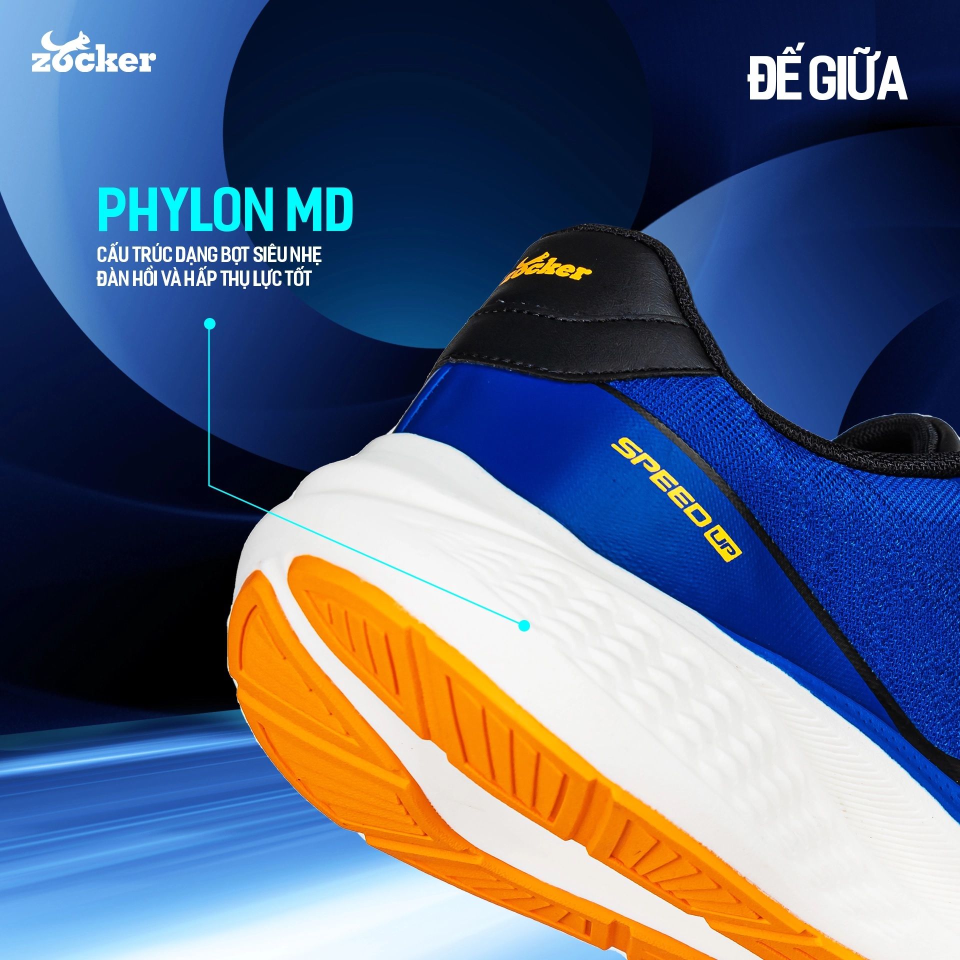 Giày chạy bộ Zocker Speed Up Xanh – ETDA