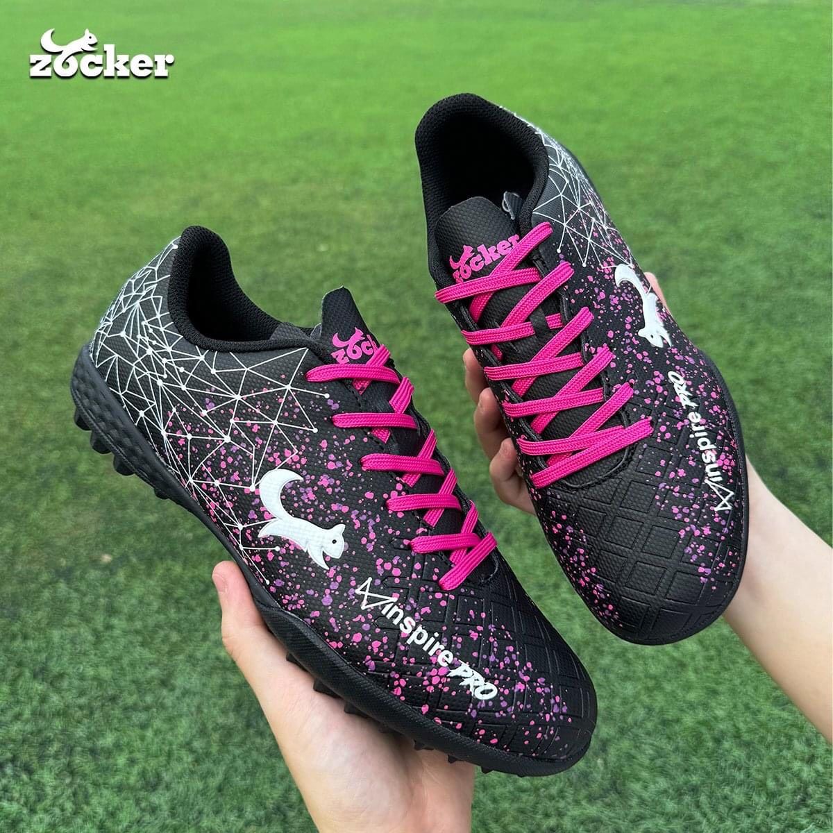 Giày đá banh cỏ nhân tạo Zocker Inspire Pro Black/Pink – ETDA
