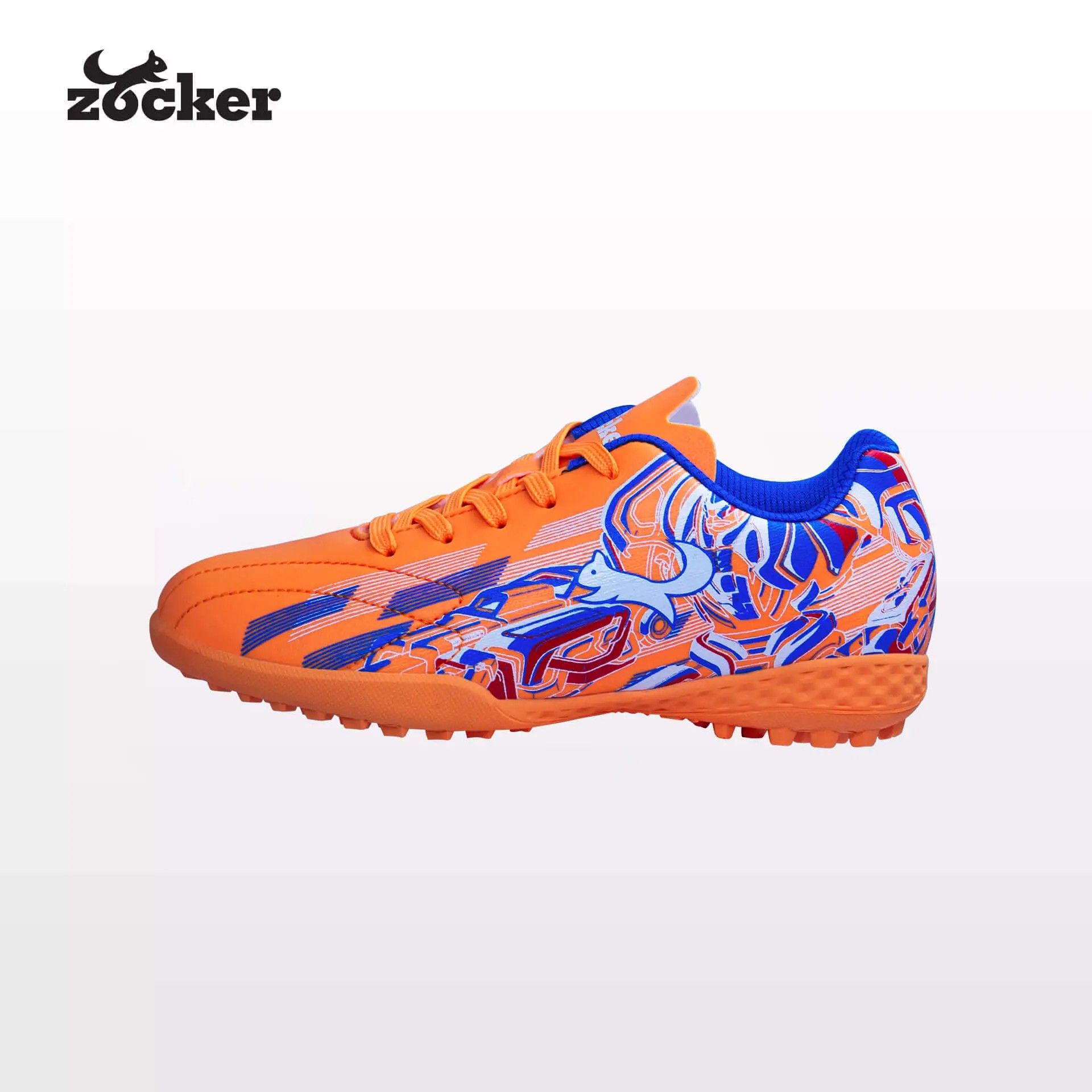 Giày đá banh trẻ em Zocker Kiên Cường Orange/Royal Blue – ETDA