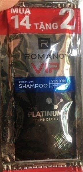 Dầu gội Romano Vip 5g - Shampoo Vip Vision Romano 5g - Moonmilk ...