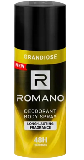 Xịt khử mùi Romano-Grandiose Deodorant Bodyspray Romano 150ml-Moonmilk ...