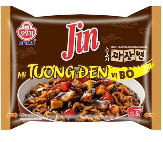 Mì Tương Đen Jin Ottogi Vị Bò Gói 135g - Jin Ottogi Black Noodles 135g ...