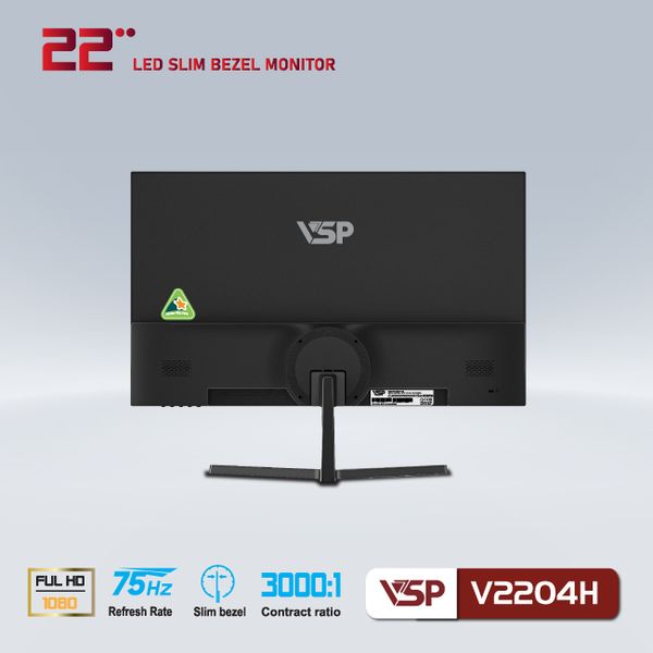 Màn hình phẳng Đen VSP V2204H 22'' FHD VA 75Hz 3ms - Máy tính, linh ...