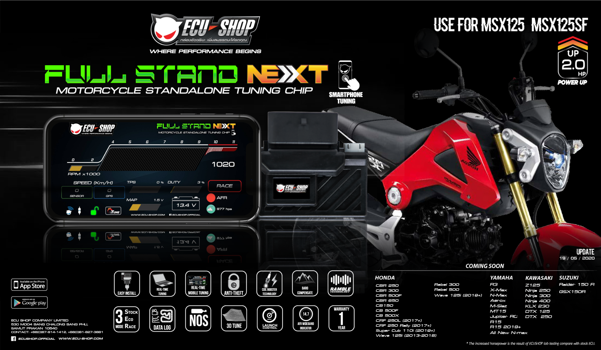 ECU FULL STAND NEXT cho MSX/ MSX SF125 (2013-2020) – Sagobi