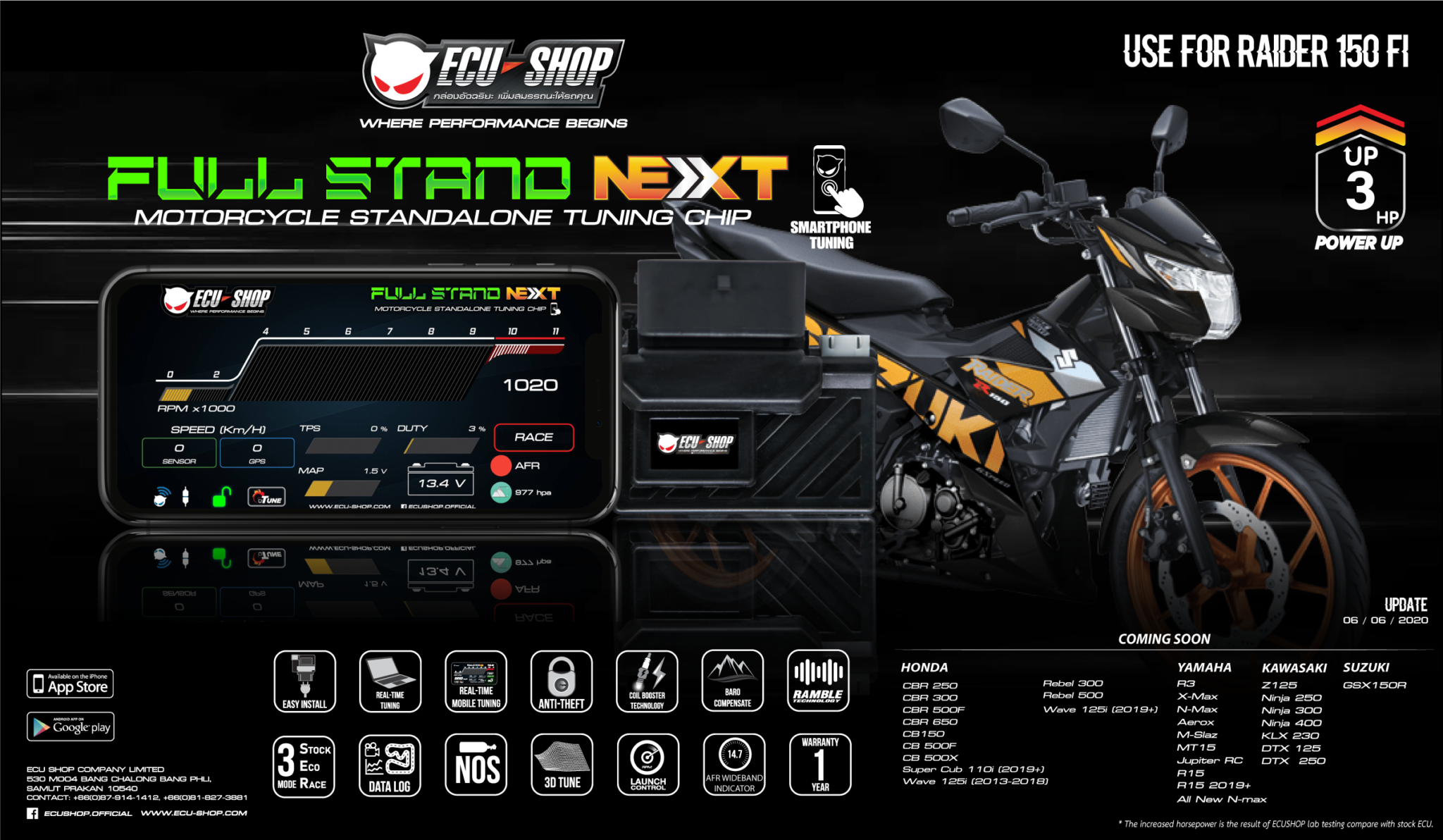 ECU FULL STAND NEXT cho RAIDER 150 FI (HÀNG ORDER) – Sagobi