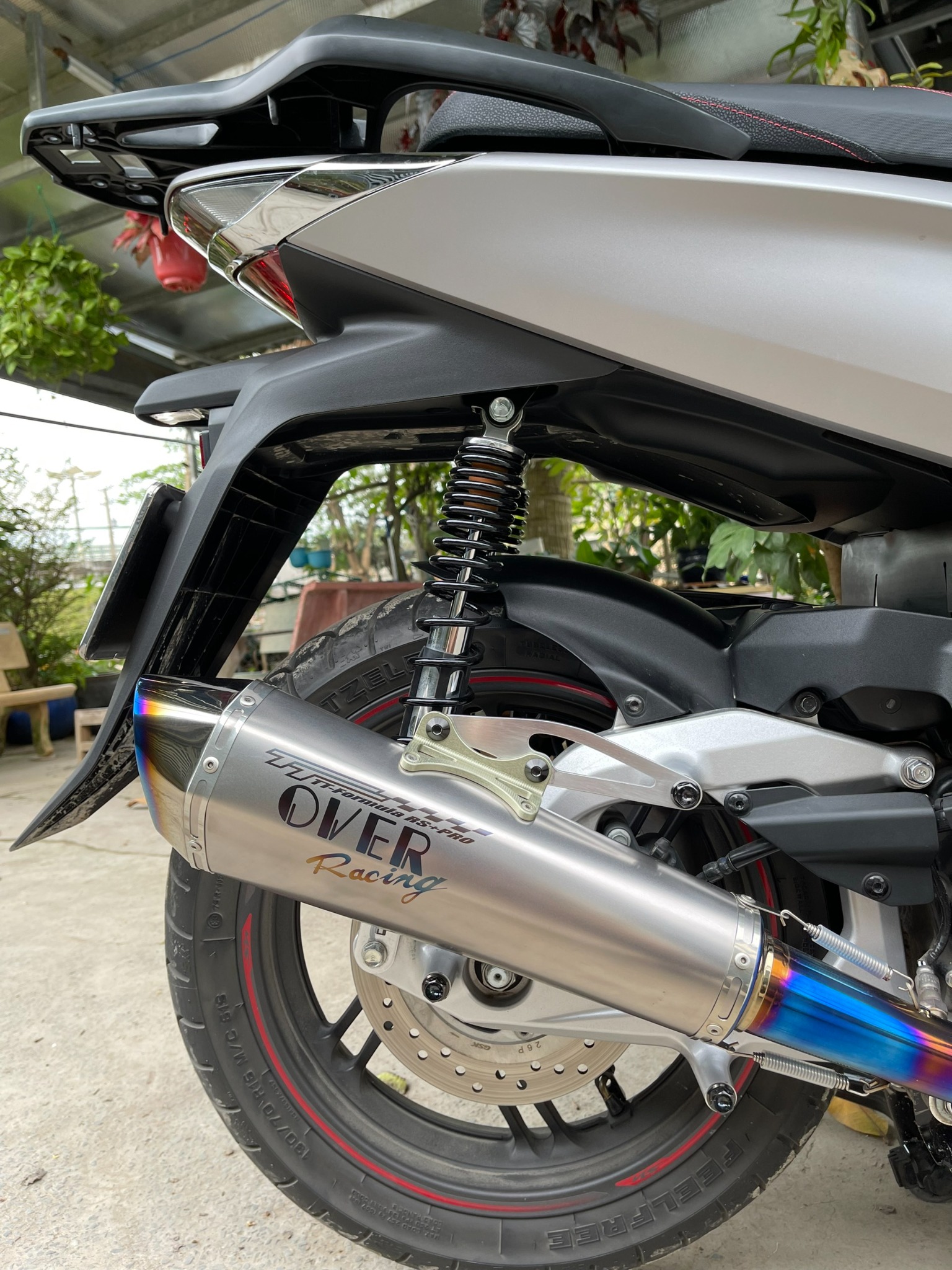 Lon pô OVER RACING TT FORMULA RS+PRO (350mm) cho SH350i, FORZA 350 – Sagobi