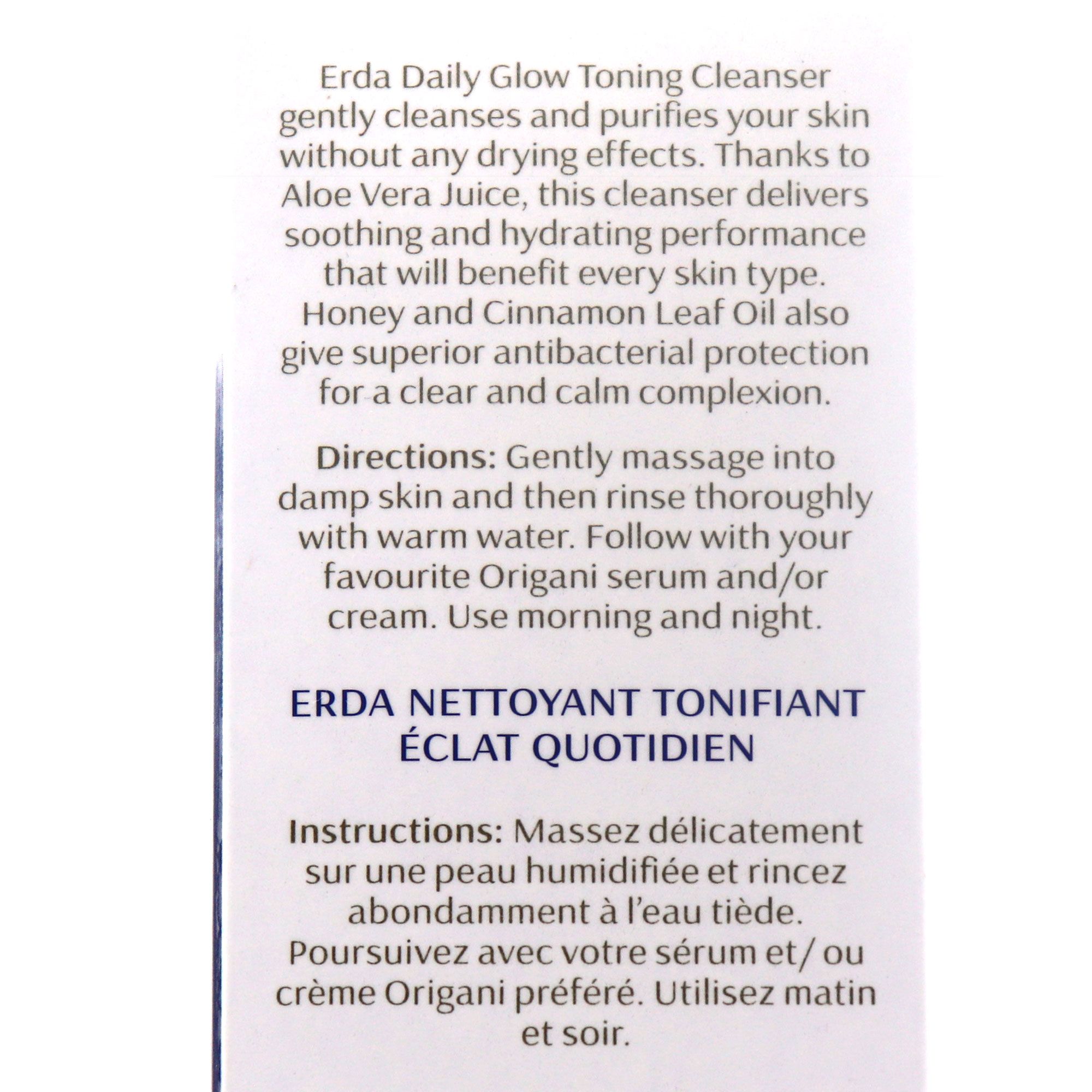 Sữa Rửa Mặt Origani Erda Daily Glow Toning Cleanser | LS Beauty ...