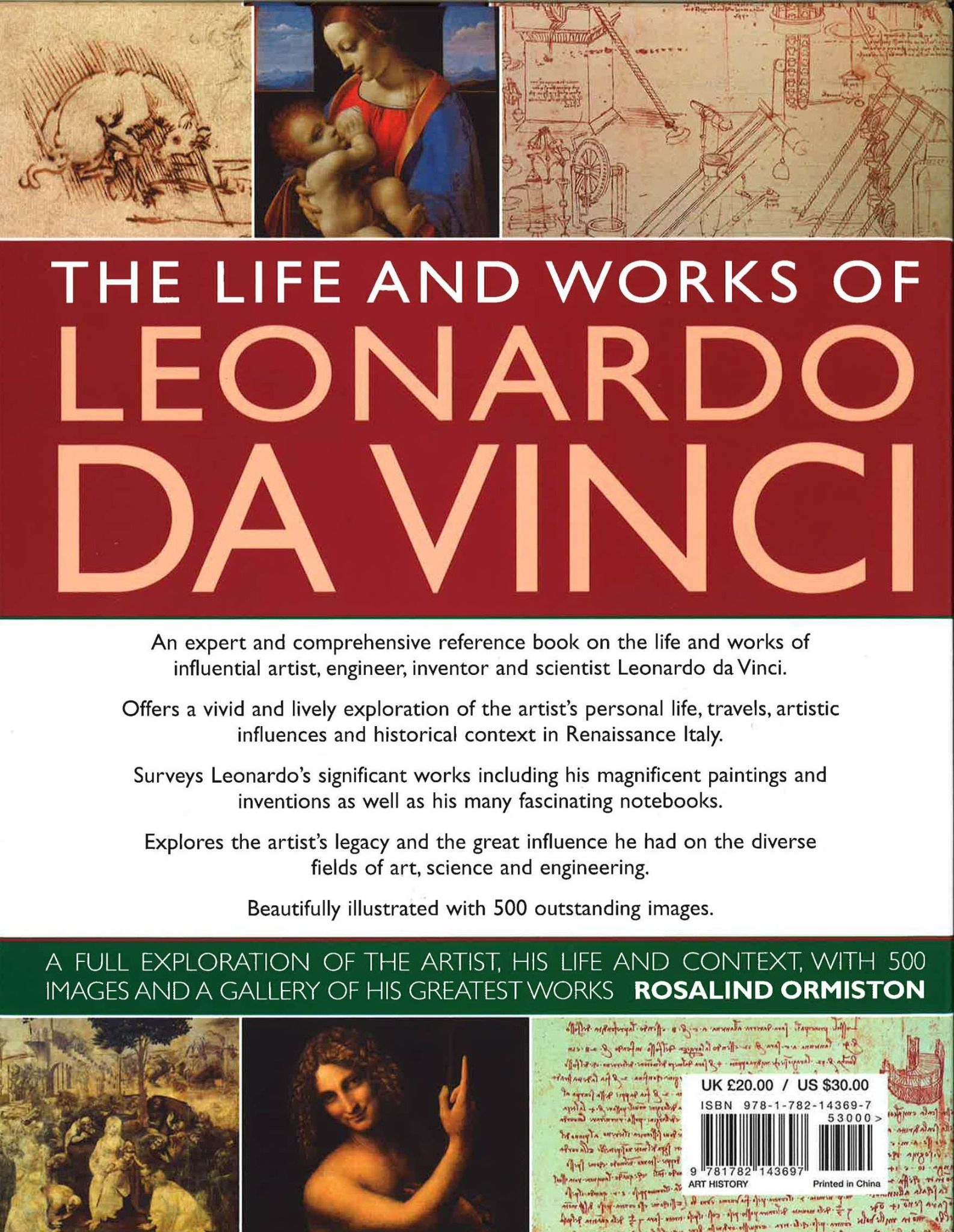 Anness: The Life & Works of Leonardo da Vinci_Ormiston Rosalind_978178 ...