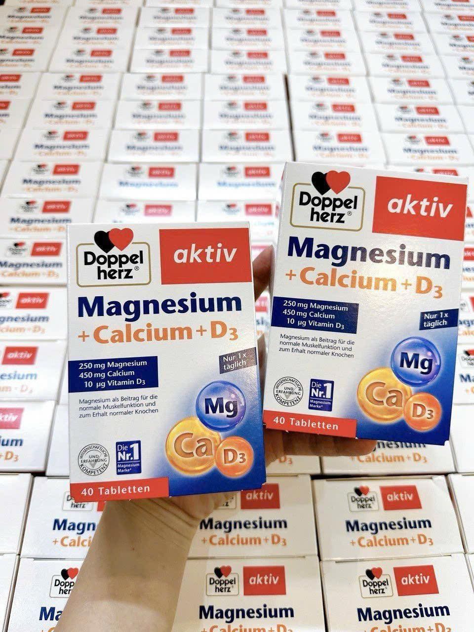 Viên uống bổ sung Magnesium - Canxi - D3 Doppel Herz – Anh Thư Hàng Đức