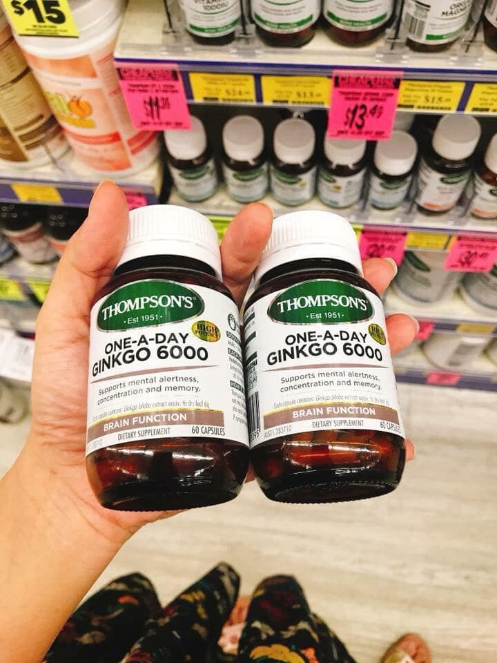 Tuần hoàn bổ não Ginkgo Thompson có hàm lượng 6000mg – Anh Thư Hàng Đức