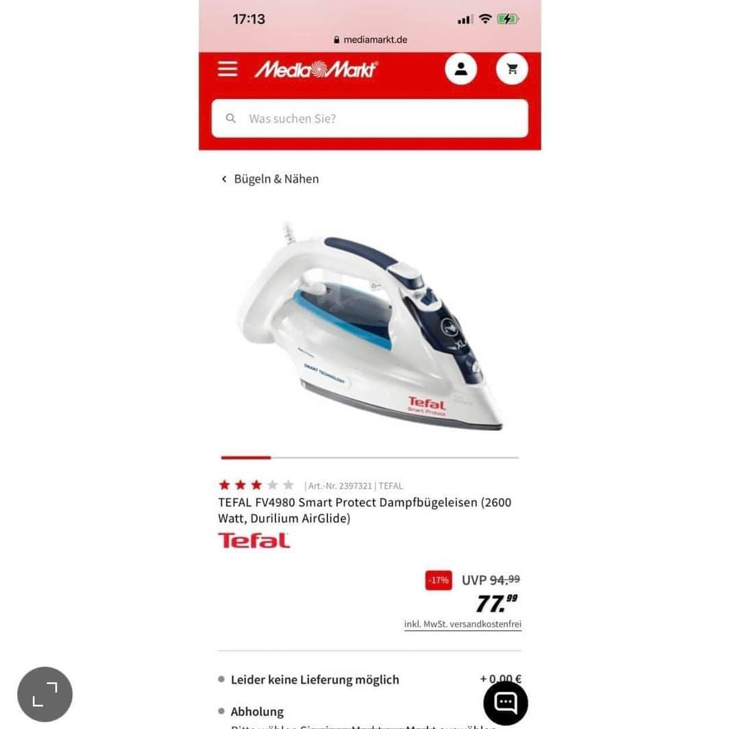 BÀN LÀ CAO CẤP TEFAL FV4980 – Anh Thư Hàng Đức