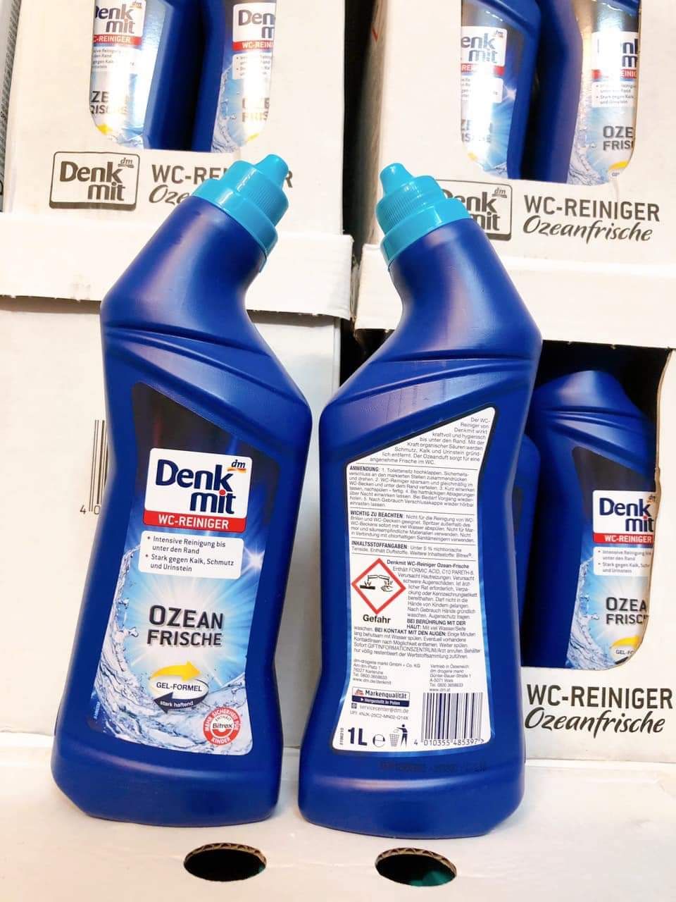 Dung dịch tẩy rửa bồn cầu, nhà vệ sinh Denkmit WC-Reiniger Ozean- Fris ...