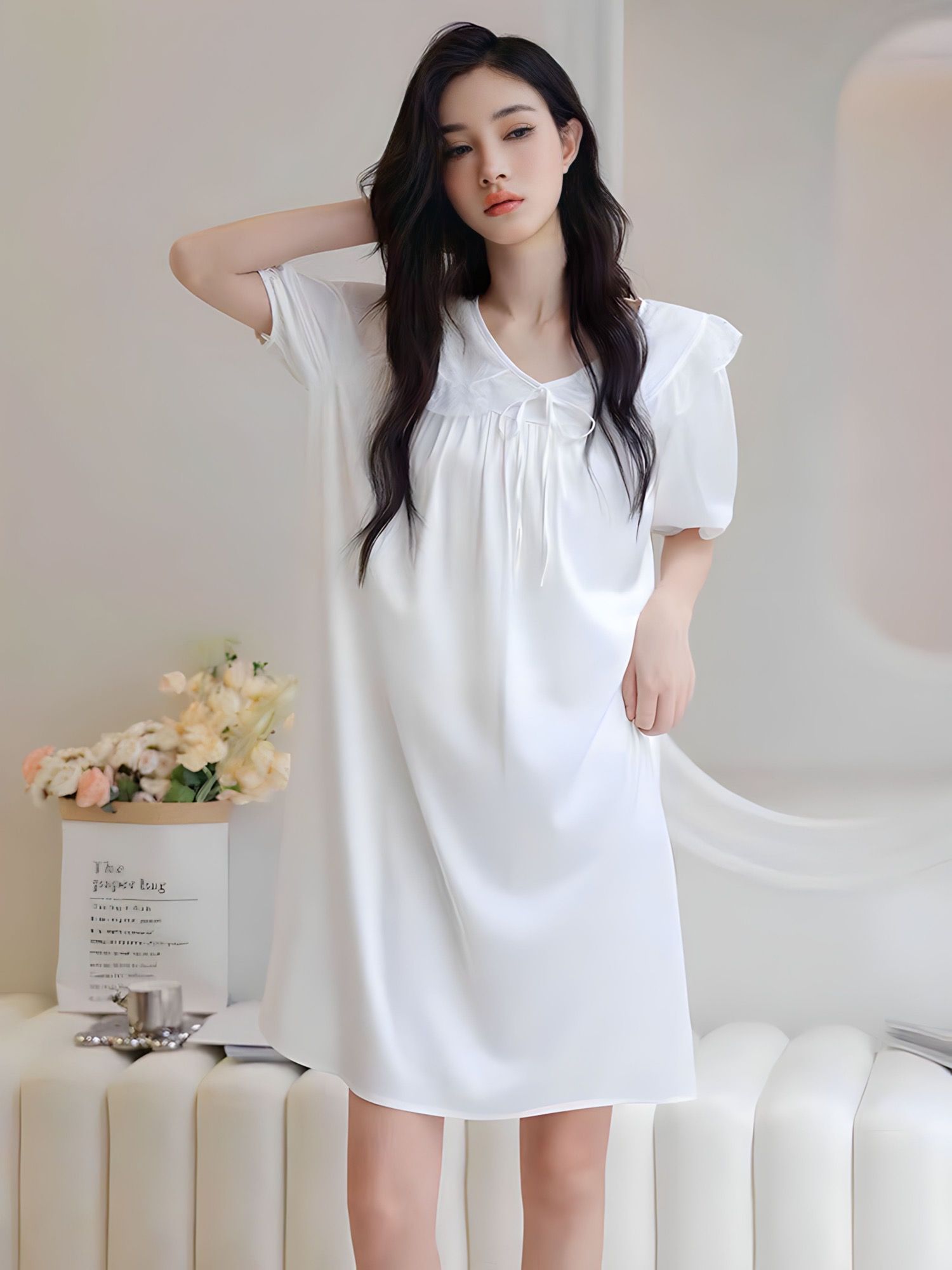 Long Silk Dress D2456 – Eva Store