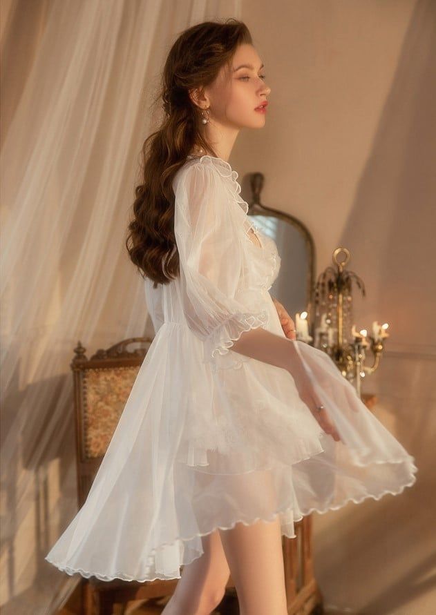 Sheer Mesh Robe C56 – Eva Store