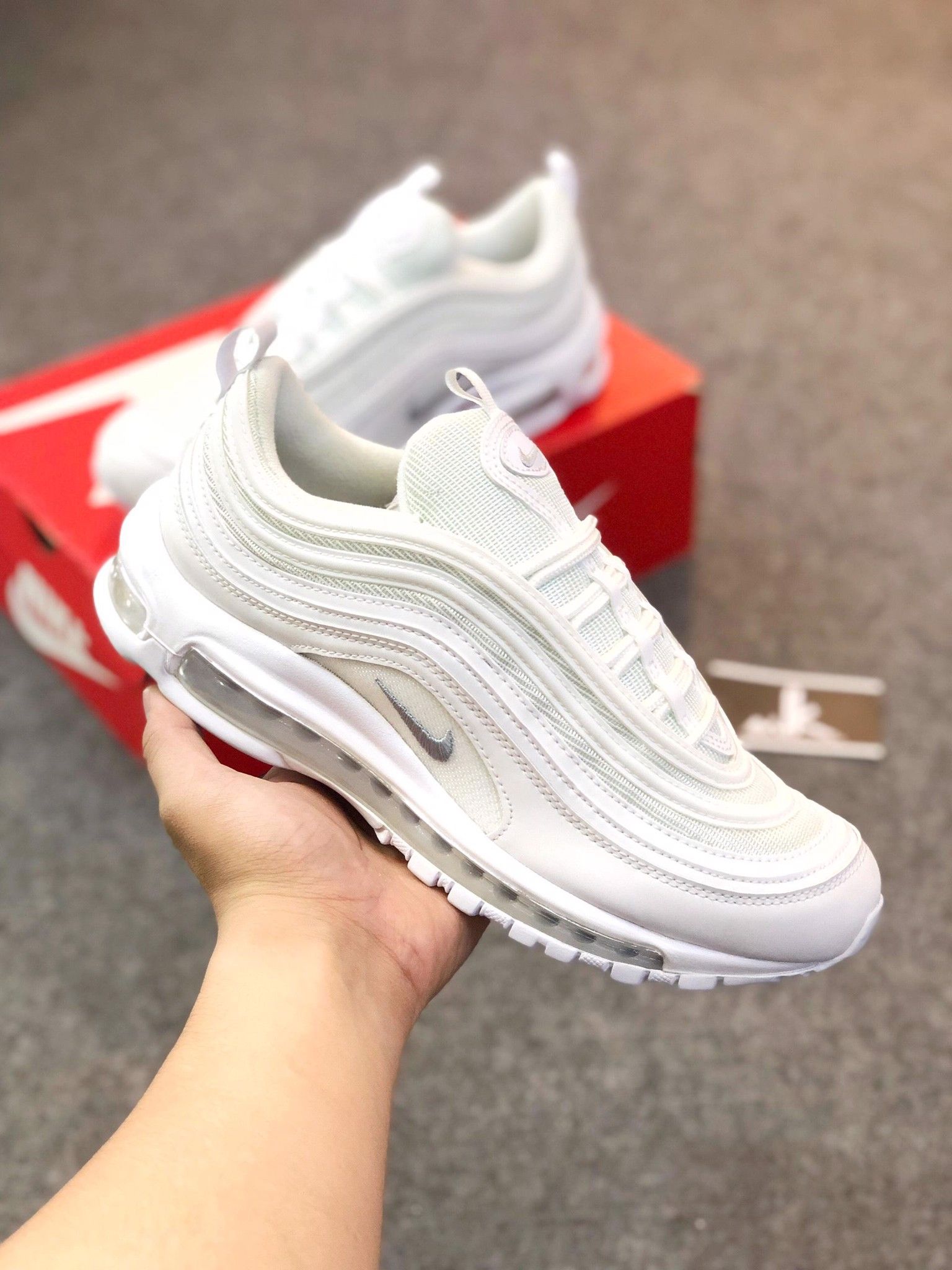 Nike Airmax 97 All White Weirdkos Sneakers