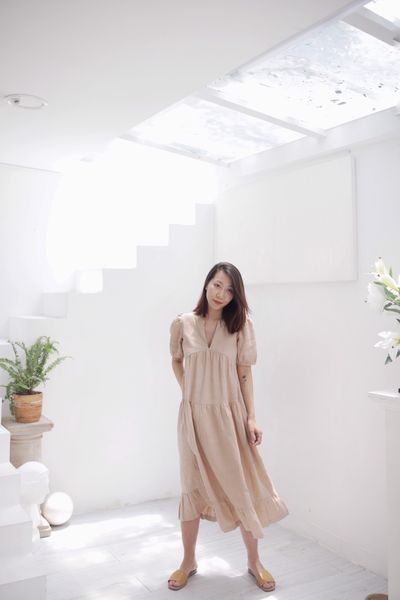 Đầm linen nhiều tầng VENUS dress - Nhung Linen