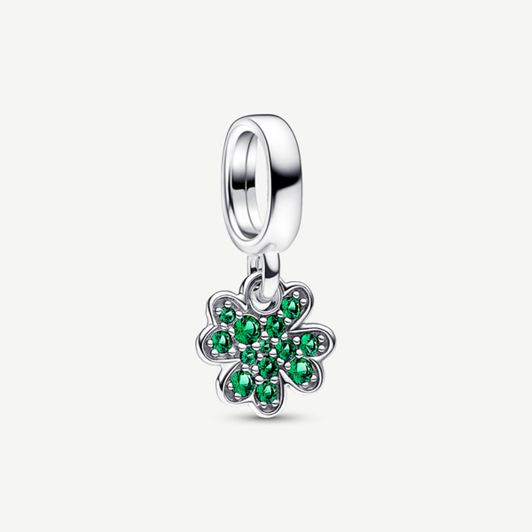 Charm Bạc Pandora Cỏ Bốn Lá May Mắn Màu Xanh Đính Đá – Pandora Việt Nam