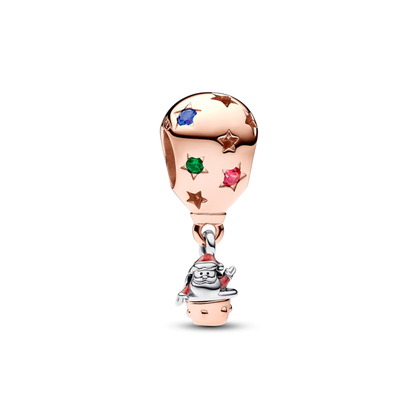 Charm Pandora Moments Mạ Vàng Hồng 14K Khinh Khí Cầu Và Ông Già Noel ...
