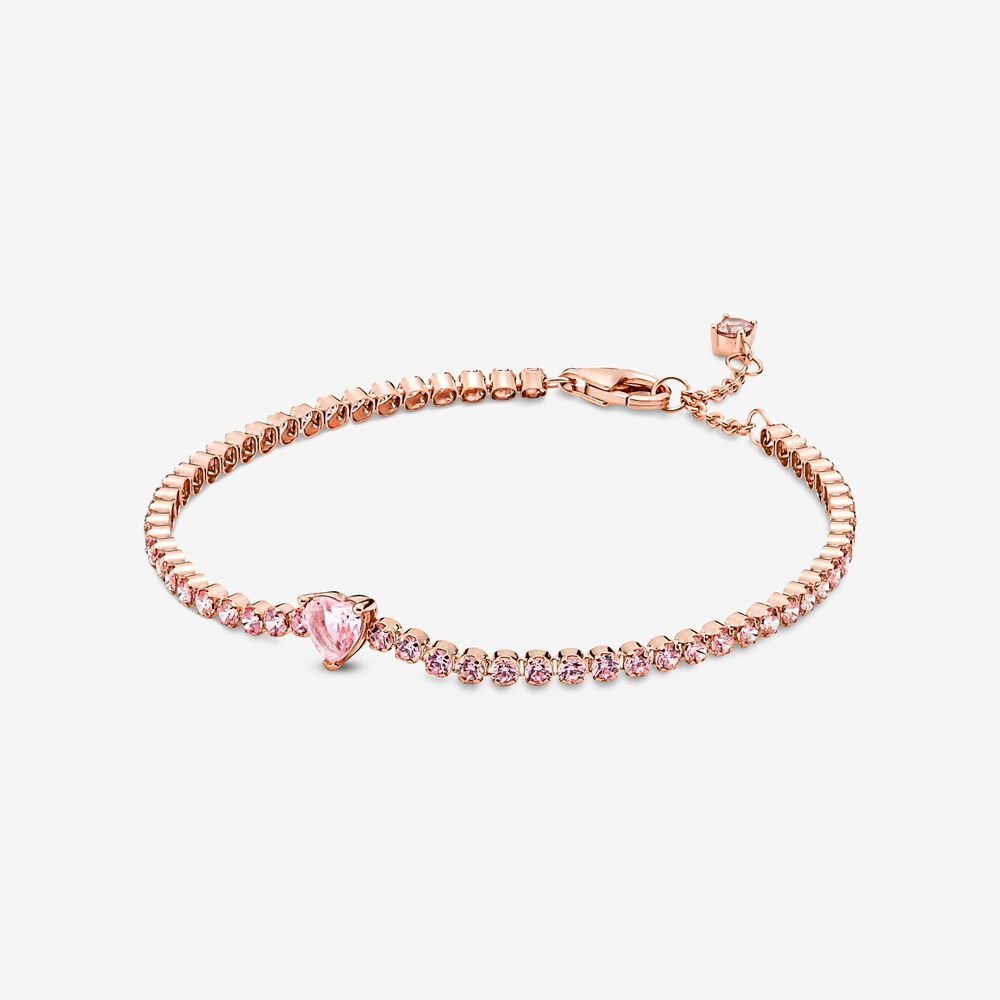 Vòng Pandora Timeless Mạ Vàng Hồng Đính Đá Hồng – Pandora Việt Nam