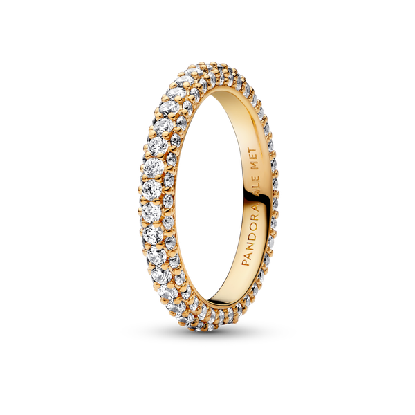 Nhẫn Pandora Timeless Mạ Vàng 14K Đính Ba Dải Đá – Pandora Việt Nam