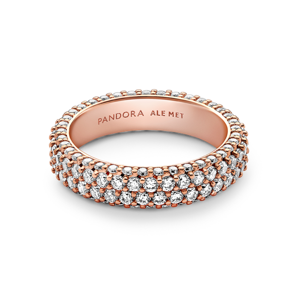 Nhẫn Pandora Timeless Mạ Vàng Hồng Đính Đá Tròn Nhỏ – Pandora Việt Nam