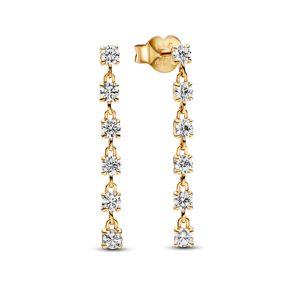 Hoa Tai Pandora Treo Mạ Vàng 14k Đính Đá – Pandora Việt Nam