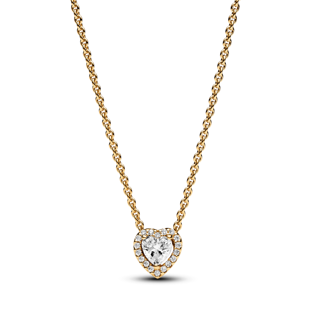 Dây Chuyền Pandora Moments Mạ Vàng 14K Mặt Trái Tim – Pandora Việt Nam
