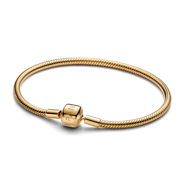 Vòng Tay Pandora Moments Chính Hãng Mạ Vàng 14K Khóa Trụ – Pandora Việt Nam
