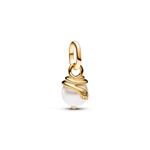 Charm Treo Pandora Me Mạ Vàng 14k Chú Rắn Đính Ngọc Trai – Pandora Việt Nam