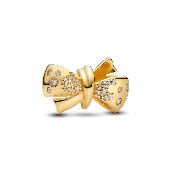 Charm Pandora Moments Mạ Vàng 14K Hình Nơ Đính Đá – Pandora Việt Nam