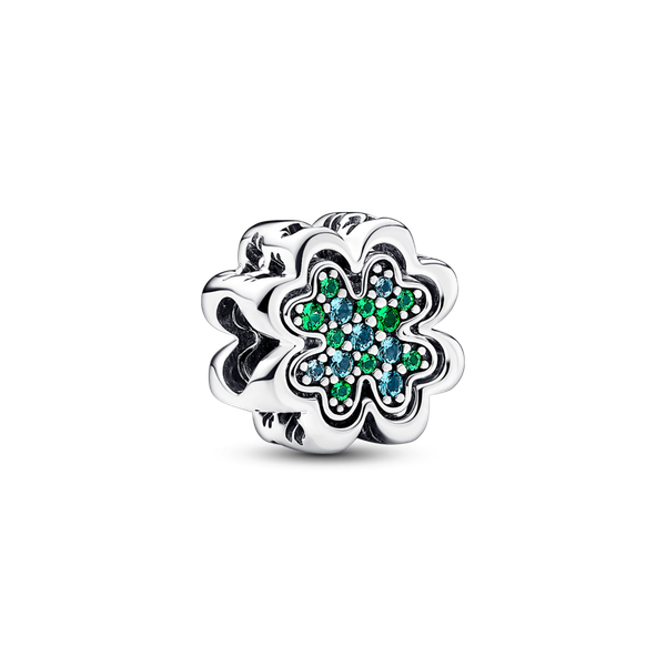 Charm Bạc Pandora Moments Cỏ Bốn Lá Hai Mảnh – Pandora Việt Nam