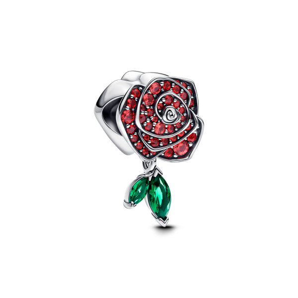Charm Pandora Bạc Hoa Hồng Đỏ Đính Đá – Pandora Việt Nam