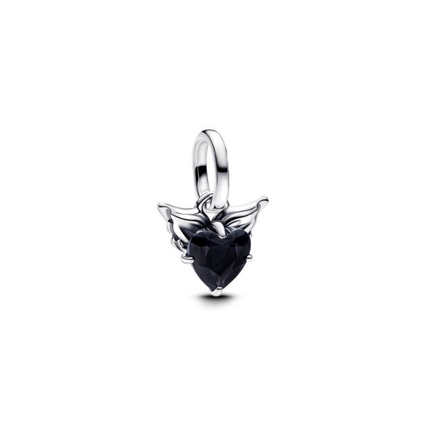 Charm Pandora ME Bạc Cánh Thiên Thần Ôm Trái Tim Đen – Pandora Việt Nam