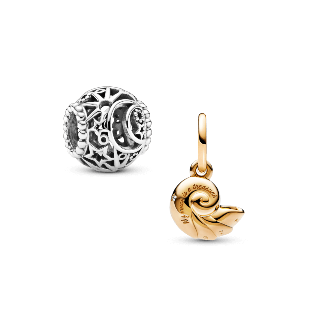 Bộ Charm 2 Món Trăng Sao Và Vỏ Ốc – Pandora Việt Nam