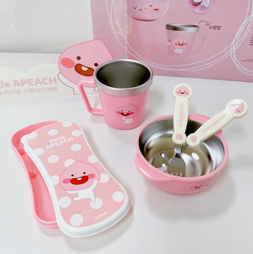 Bộ bát thìa dĩa ăn dặm cực xinh LilFant Hàn Quốc – Gia dụng Hiho - Đồ gia dụng nhập khẩu cao cấp