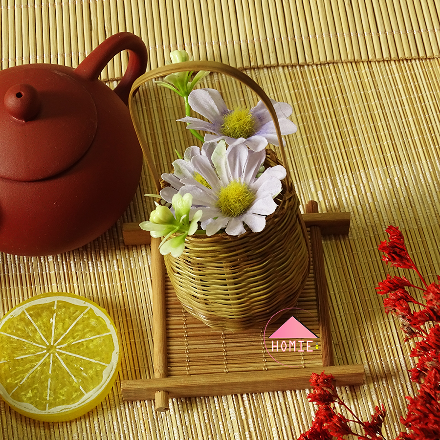 Giỏ Hoa Tre Trang Trí Tường Xinh Xắngiỏ Hoa Tre Trang Trí Tường Xinh Xắn Homie Decor Homie