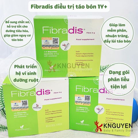 Fibradis điều trị táo bón (1Y+) Hộp 14 gói x3g – knguyenstore