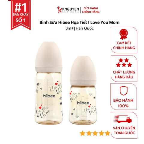 Bình Sữa Hibee họa tiết I Love You Mom – knguyenstore
