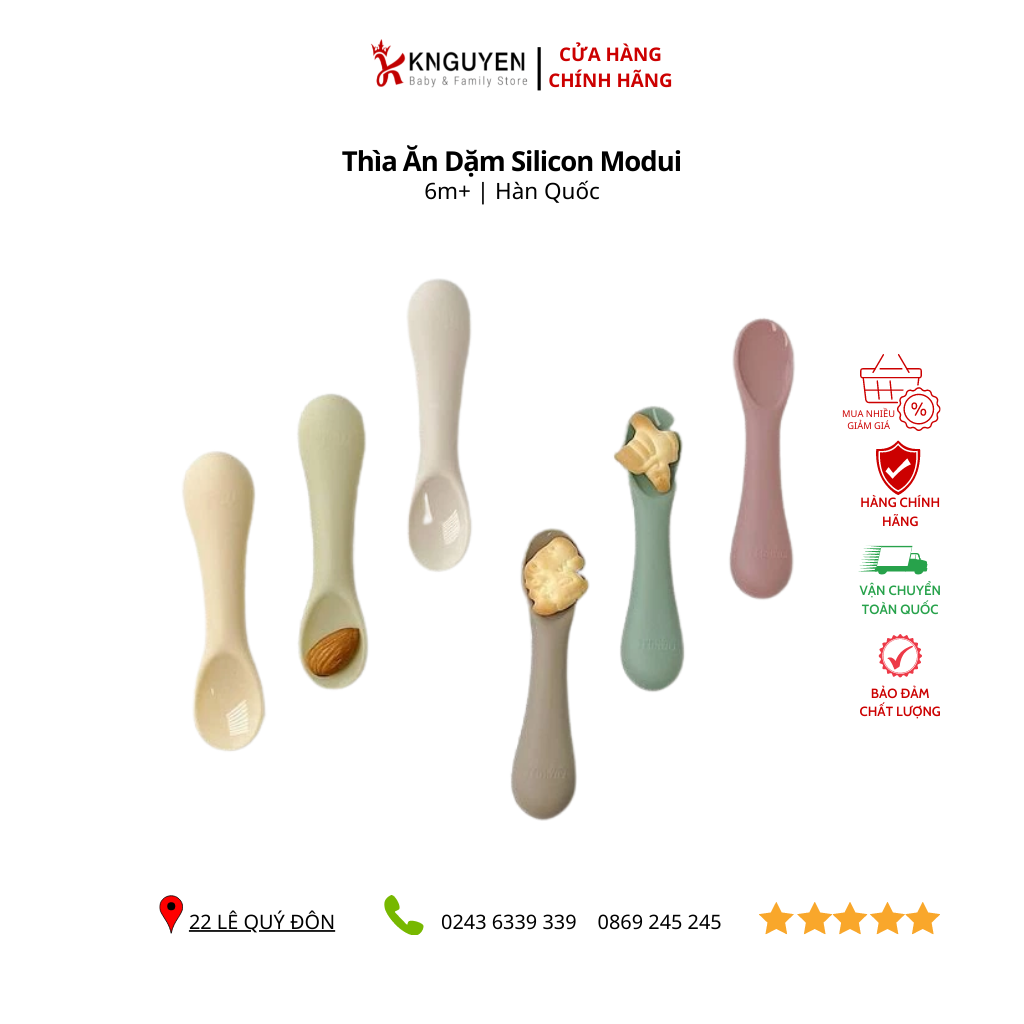 Thìa muỗng ăn dặm silicon Modui Hàn Quốc – knguyenstore