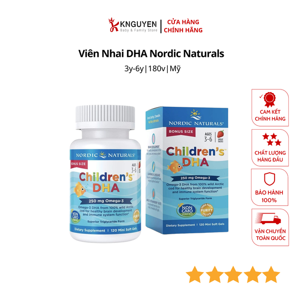 DHA Trẻ Em Nordic Naturals Children's DHA Strawberry (1-6Y) – knguyenstore