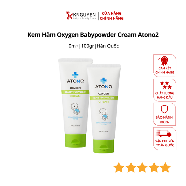 Kem hăm Oxygen Babypowder Cream Atono2 cho bé (0m+) - 100gr – knguyenstore