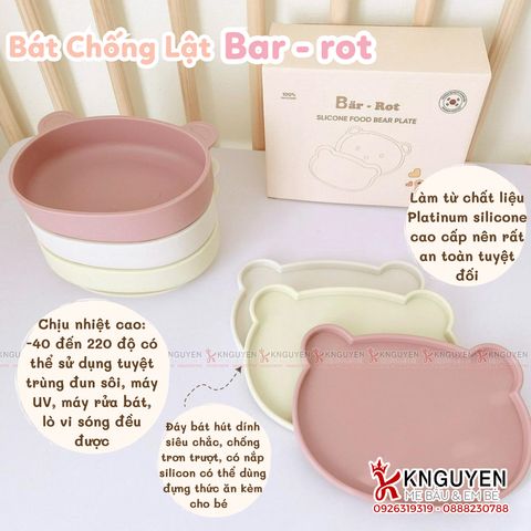 Bát chống lật có nắp Bar- rot – knguyenstore