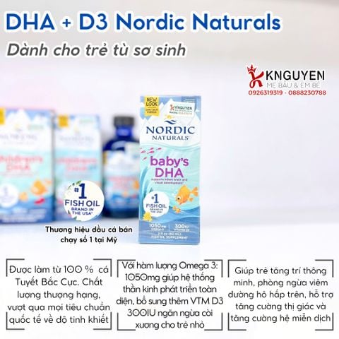 DHA cho bé của Nordic Naturals - Omegas, Vitamin A & D3 – knguyenstore