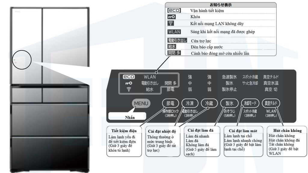 Tủ Lạnh Hitachi R-WXC74V 735L – THẾ GIỚI BẾP NHẬP KHẨU