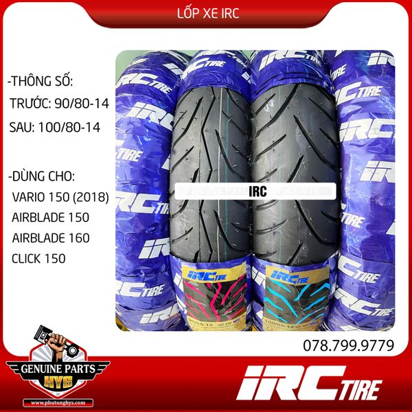 LỐP XE VARIO 150 2018 IRC NF66 90/80-14 TL - NR83 100/80-14 TL - HYS ...