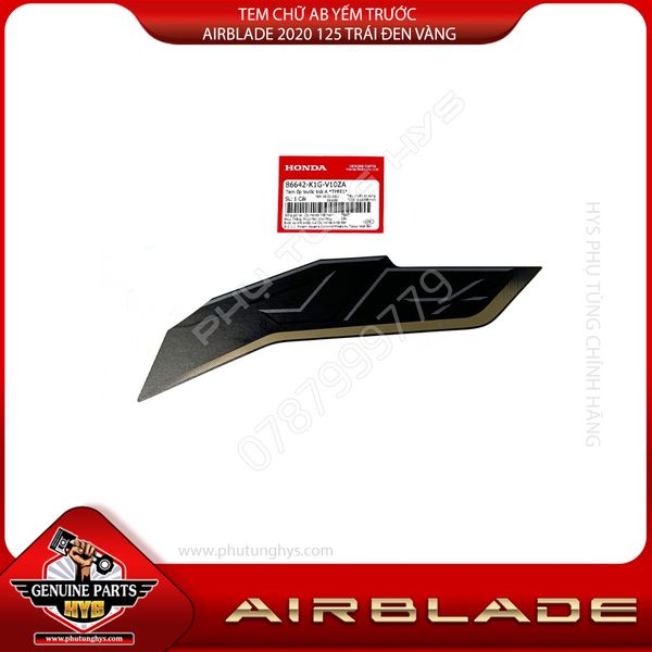 TEM CHỮ AB YẾM TRƯỚC AIRBLADE 2020 125 TRÁI ĐEN VÀNG - HYS - PHỤ TÙNG ...