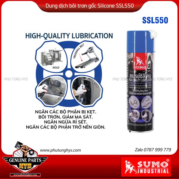 DUNG DỊCH BÔI TRƠN GỐC SILICONE SUMO SSL550 - HYS - PHỤ TÙNG CHÍNH HÃNG