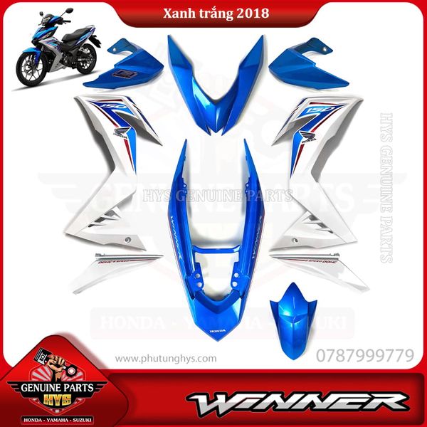 DÀN ÁO WINNER V1 XANH TRẮNG 2018 - HYS - PHỤ TÙNG CHÍNH HÃNG