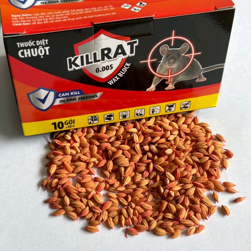 Thuốc diệt chuột killrat dạng hạt thóc, lúa 1 gói 20g – Siêu thị nông ...