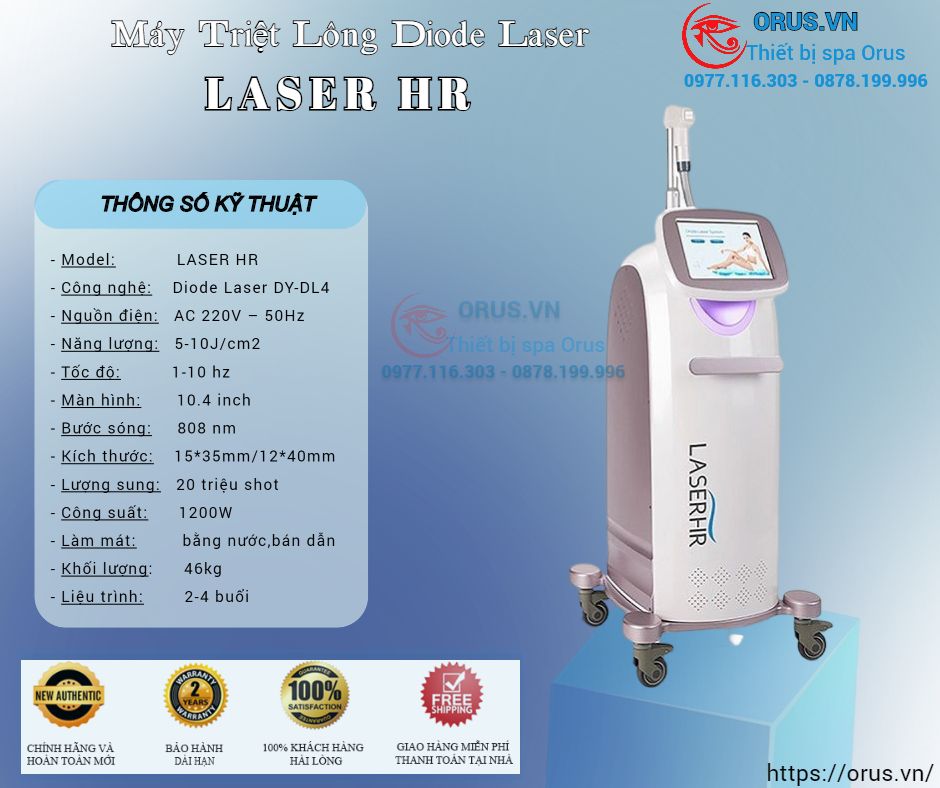 MÁY TRIỆT LÔNG DIODE LASER HR – ORUS.VN